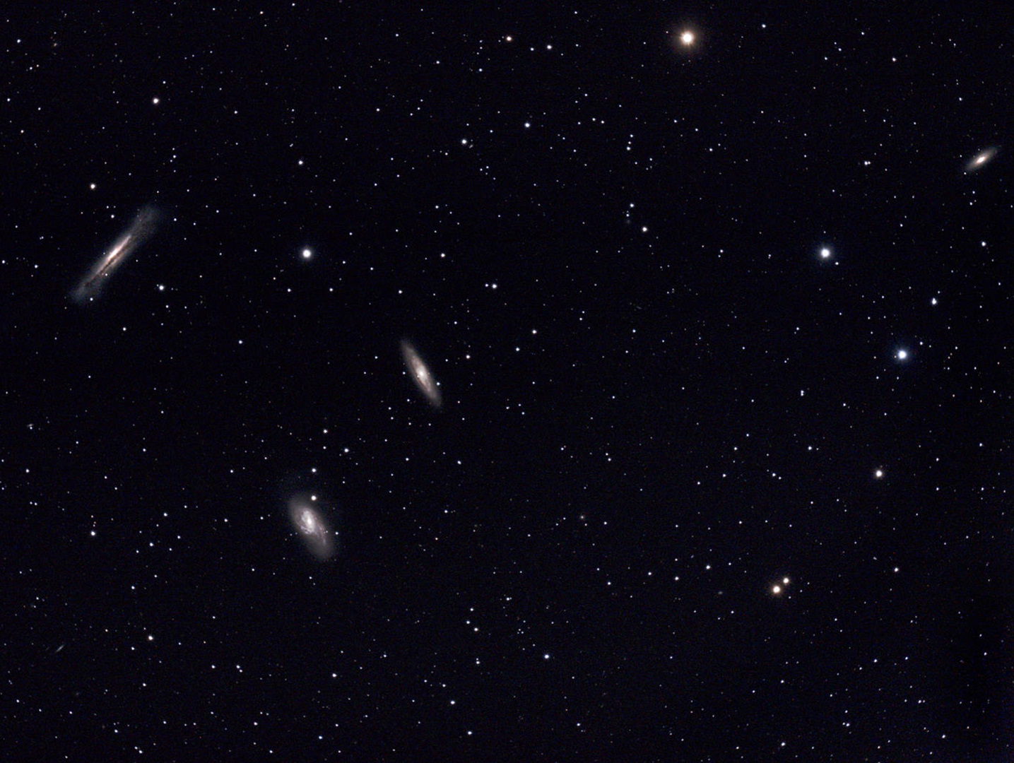 NGC 3628, M66, M65, Leo Triplet, 1435x1080